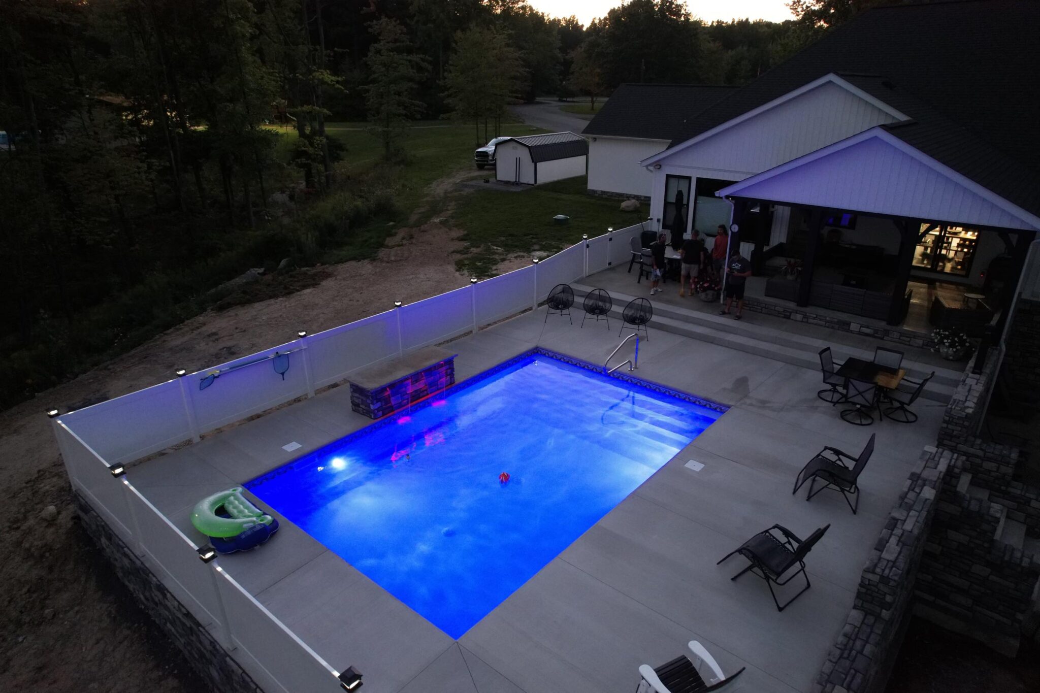 Pool Add-on: Light Up Water Features - Dilleys Custom Pools